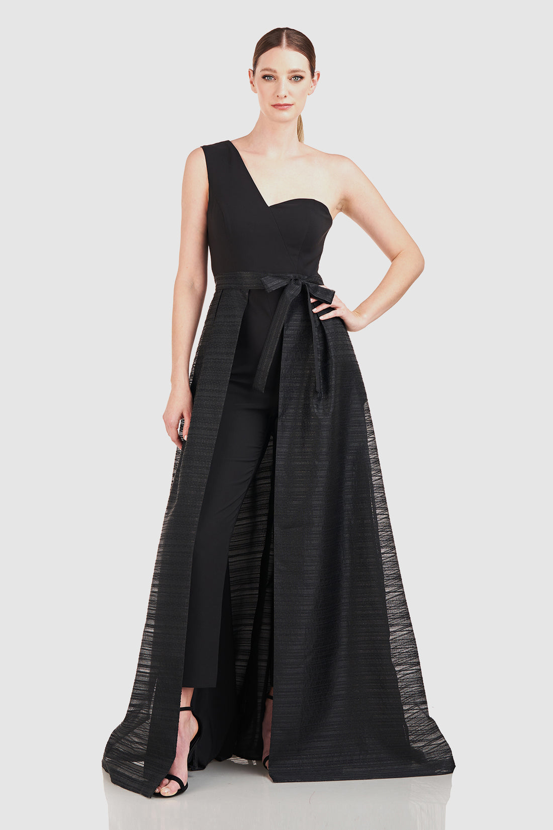 Black Shimmer Vera Walk Thru Jumpsuit | Lizzy's by Cathy Allan