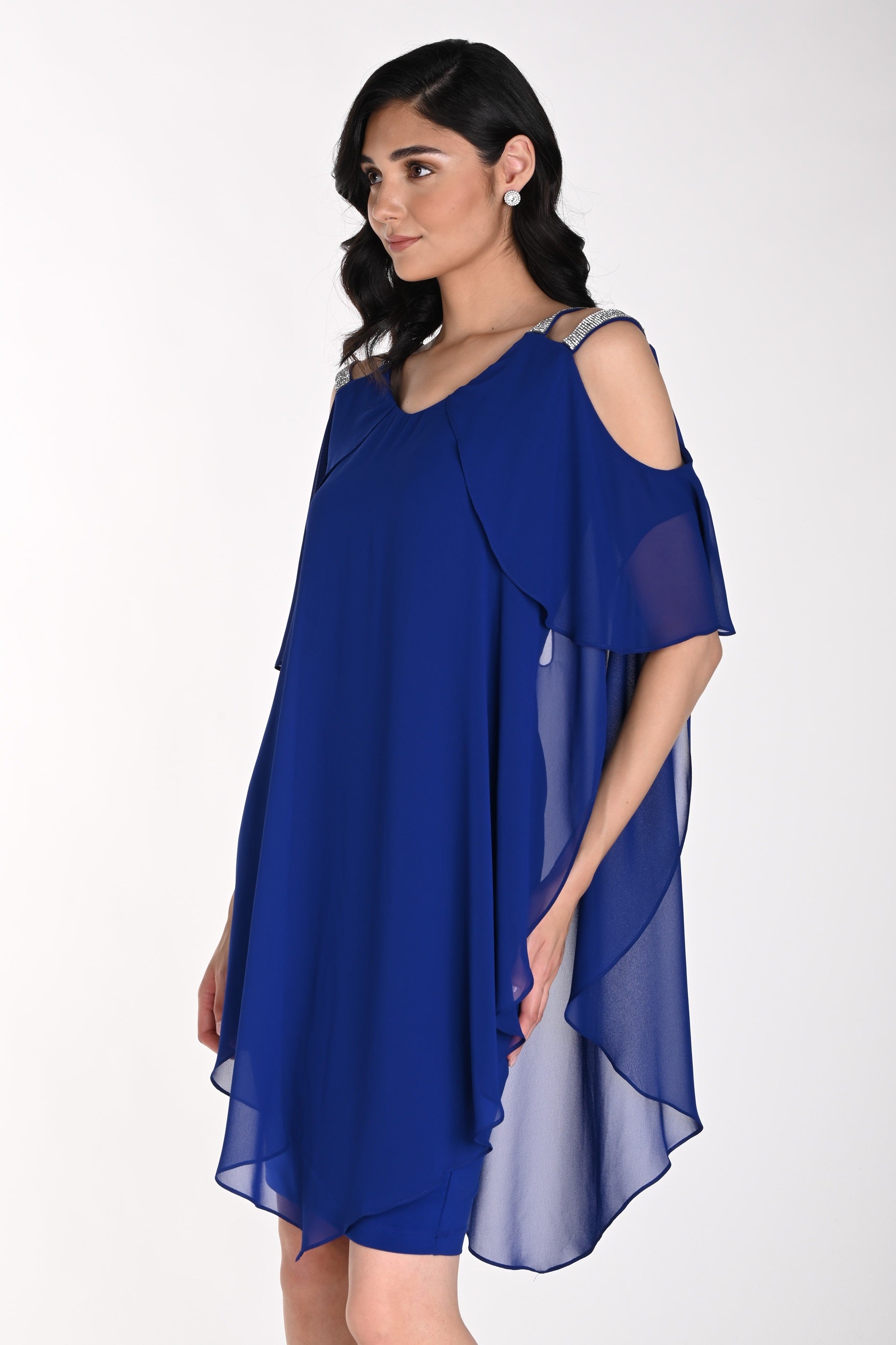 Jewelled Shoulder Overlay Dress | Lizzy's by Cathy Allan